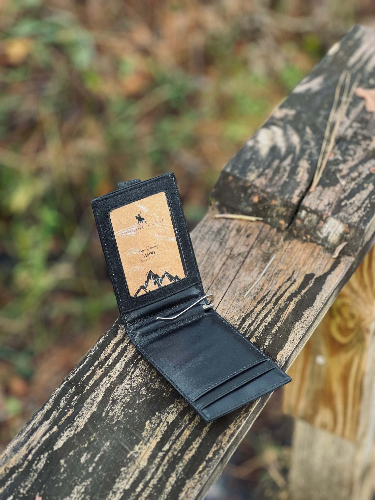 Money Clip Wallet for Men, Bifold RFID Genuine Leather Wallet ...