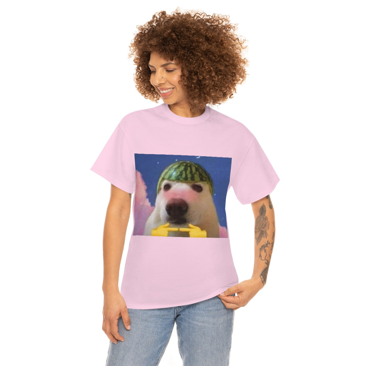 Walter Melon Dog - Funny Cute Dog Meme Shirt - Unisex Heavy Cotton Tee ...