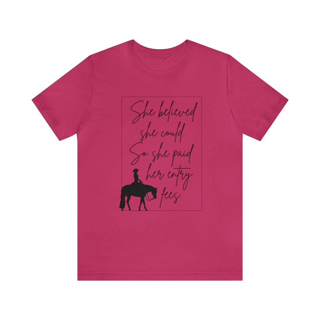 Western Pleasure Horse Show Equestrian Unisex Jersey Short Sleeve Tee ...