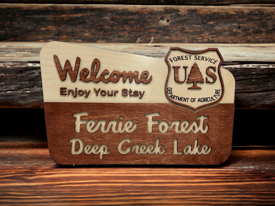Custom US Forest Service National Park Sign - Retirement Gift | Cabin ...