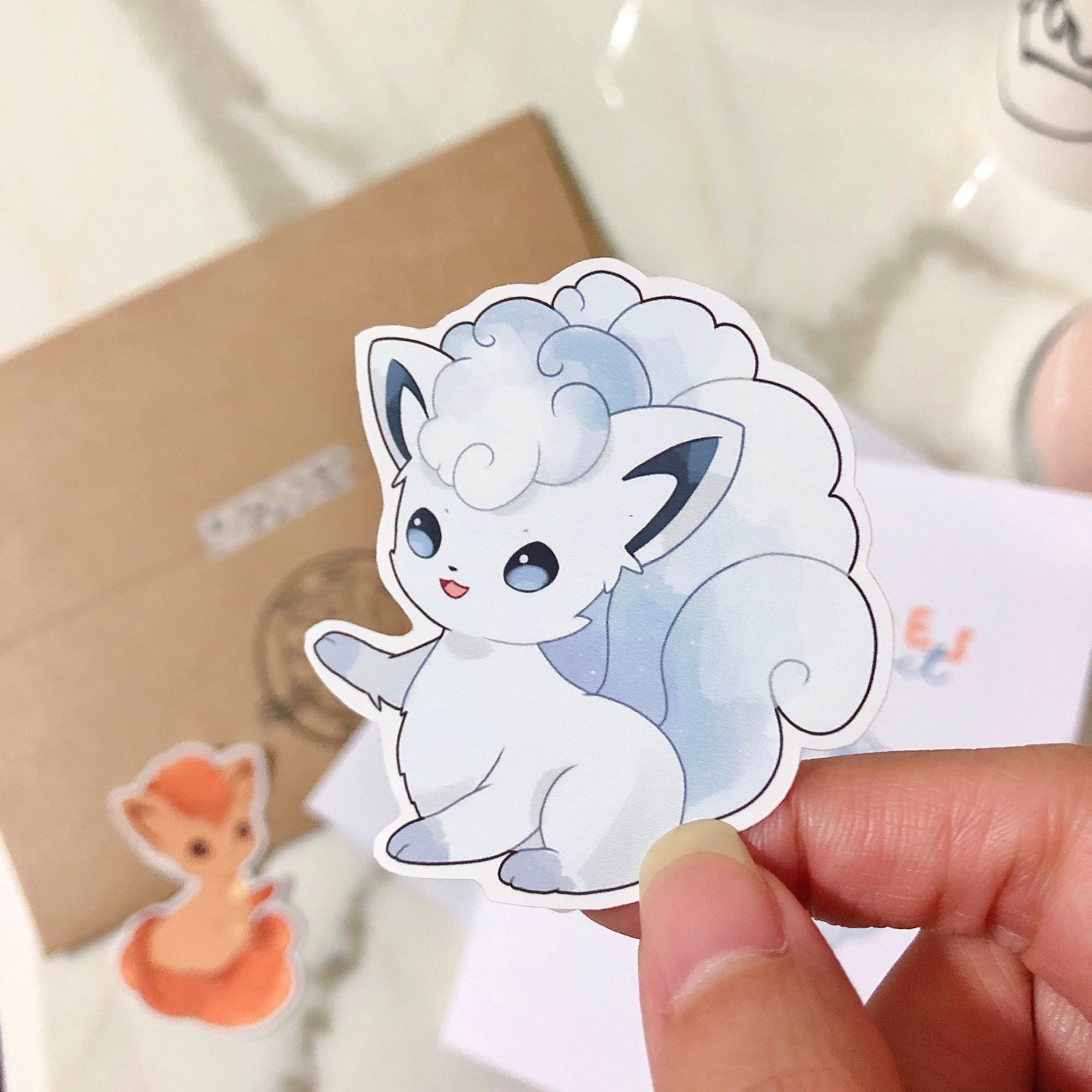 Cute Matte Pokemon Vulpix Opposites Attract Stickers & - Etsy