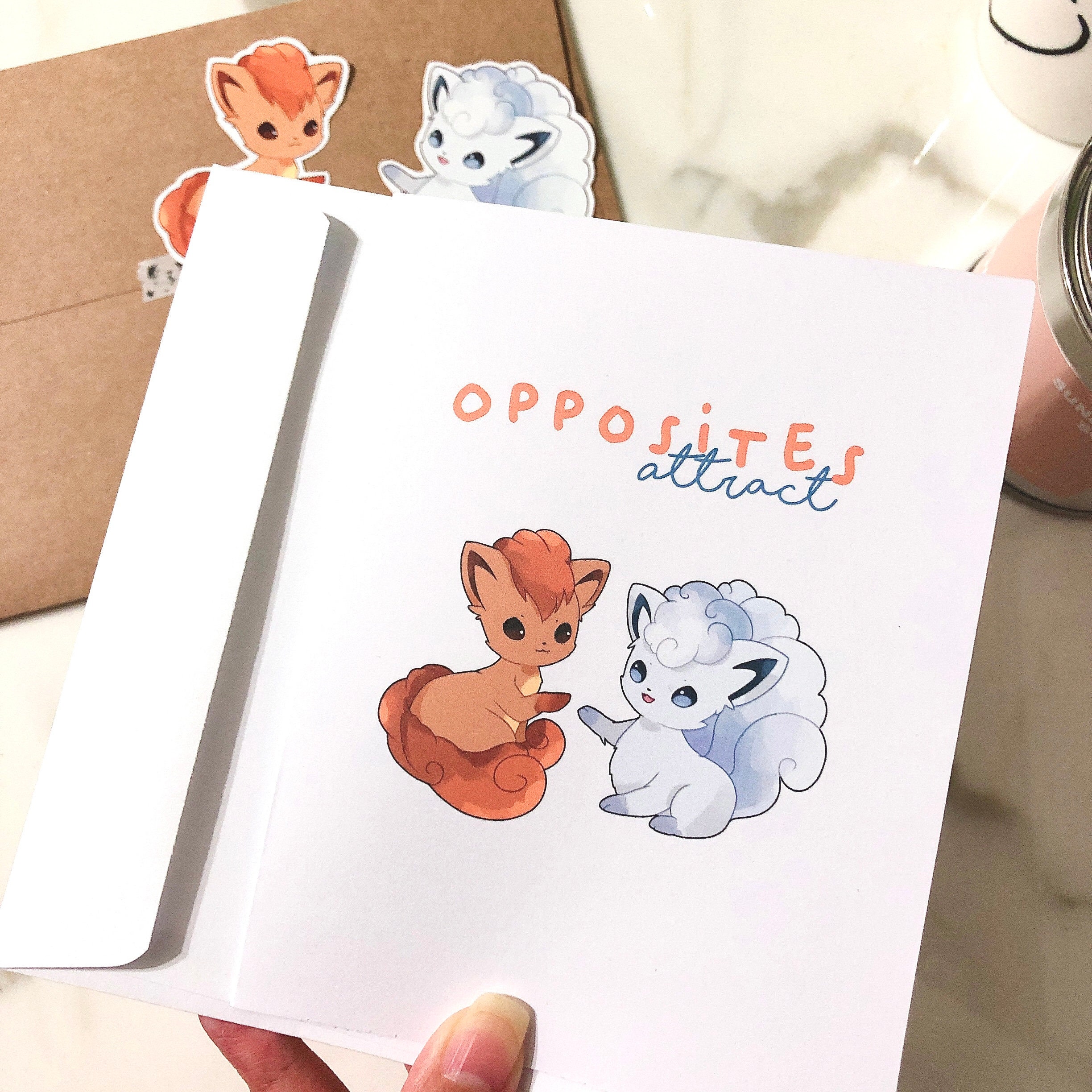 Cute Matte Pokemon Vulpix Opposites Attract Stickers & - Etsy