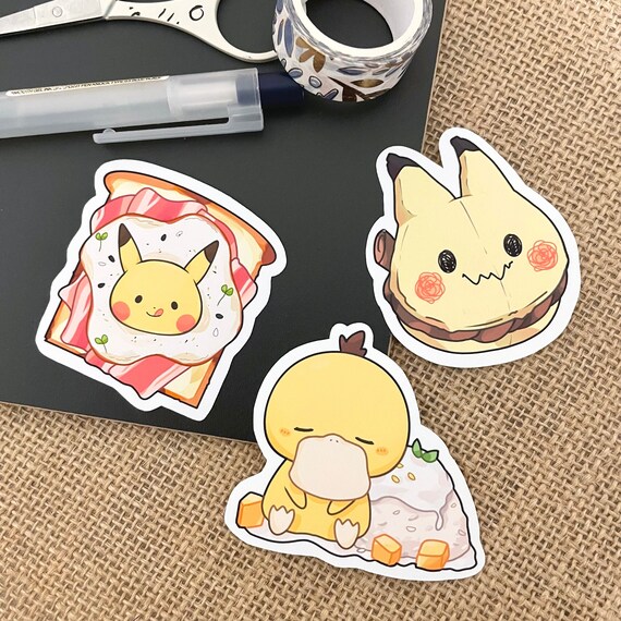 Cute Matte Pokemon More Snacks Stickers - Etsy