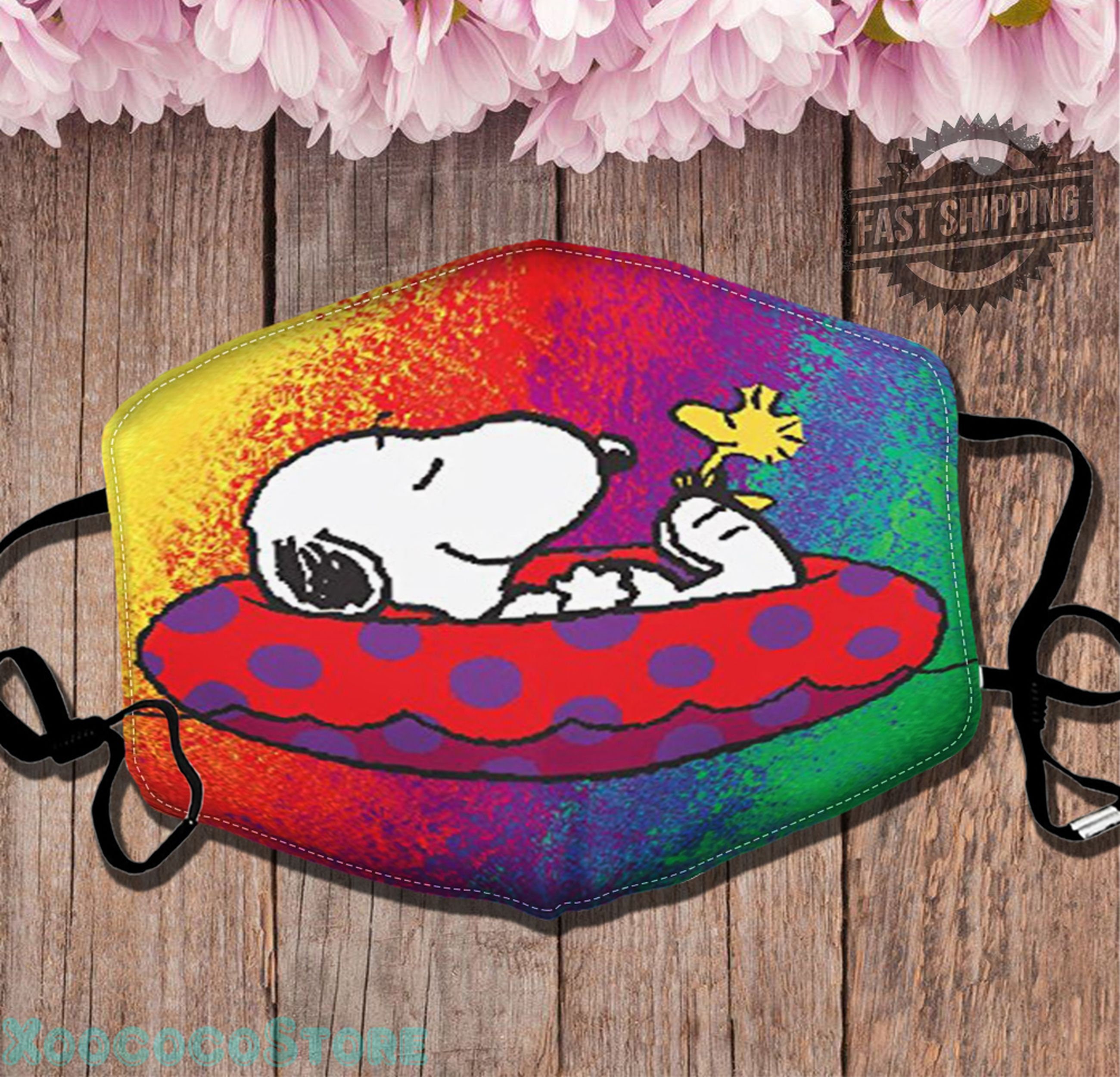 Snoopy Face Mask Snoopy Cartoon Face Mask Cartoon Face | Etsy