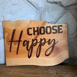 Personalized Live Edge Wood Sign | Custom Laser Engraved Rustic Wall ...