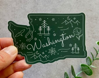 Washington Sticker | Etsy