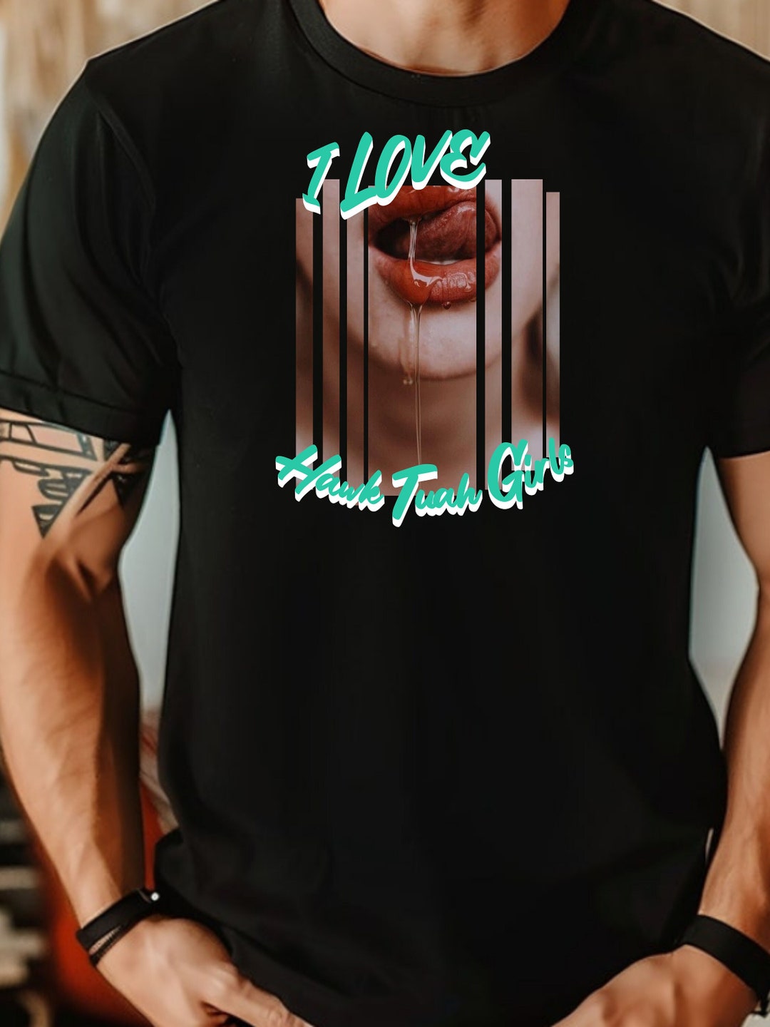 I Love Hawk Tuah Girls Hawk Tuah Girls Funny Graphic Tee Unique Design ...