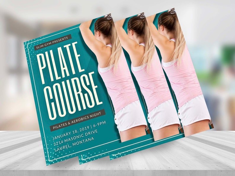 PILATE FLYER DIY Editable Canva Template, Printable & Social Media ...