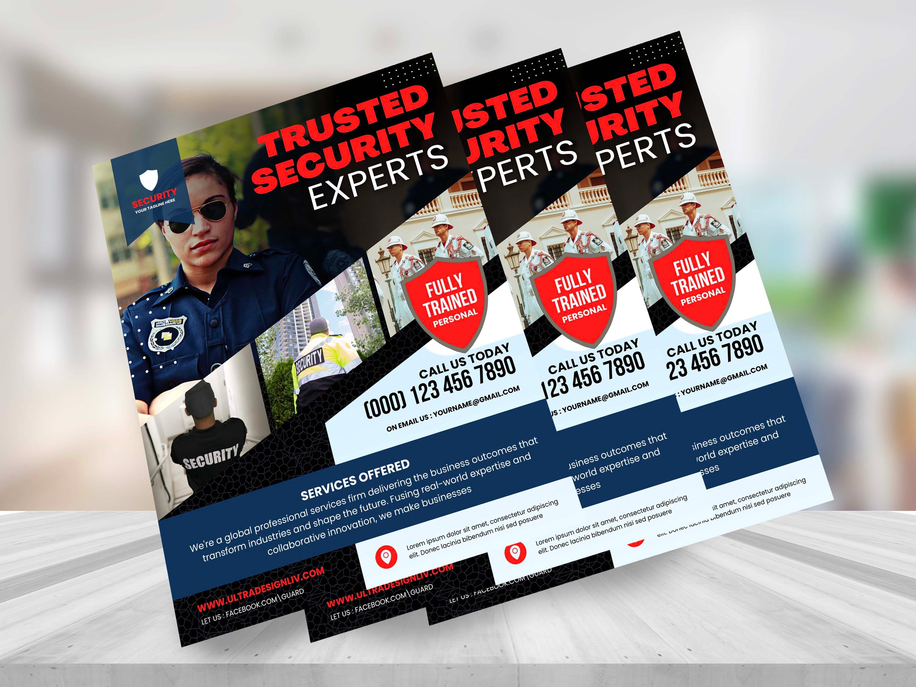 SECURITY SERVICE FLYER Diy Editable Canva Template, Printable & Social ...