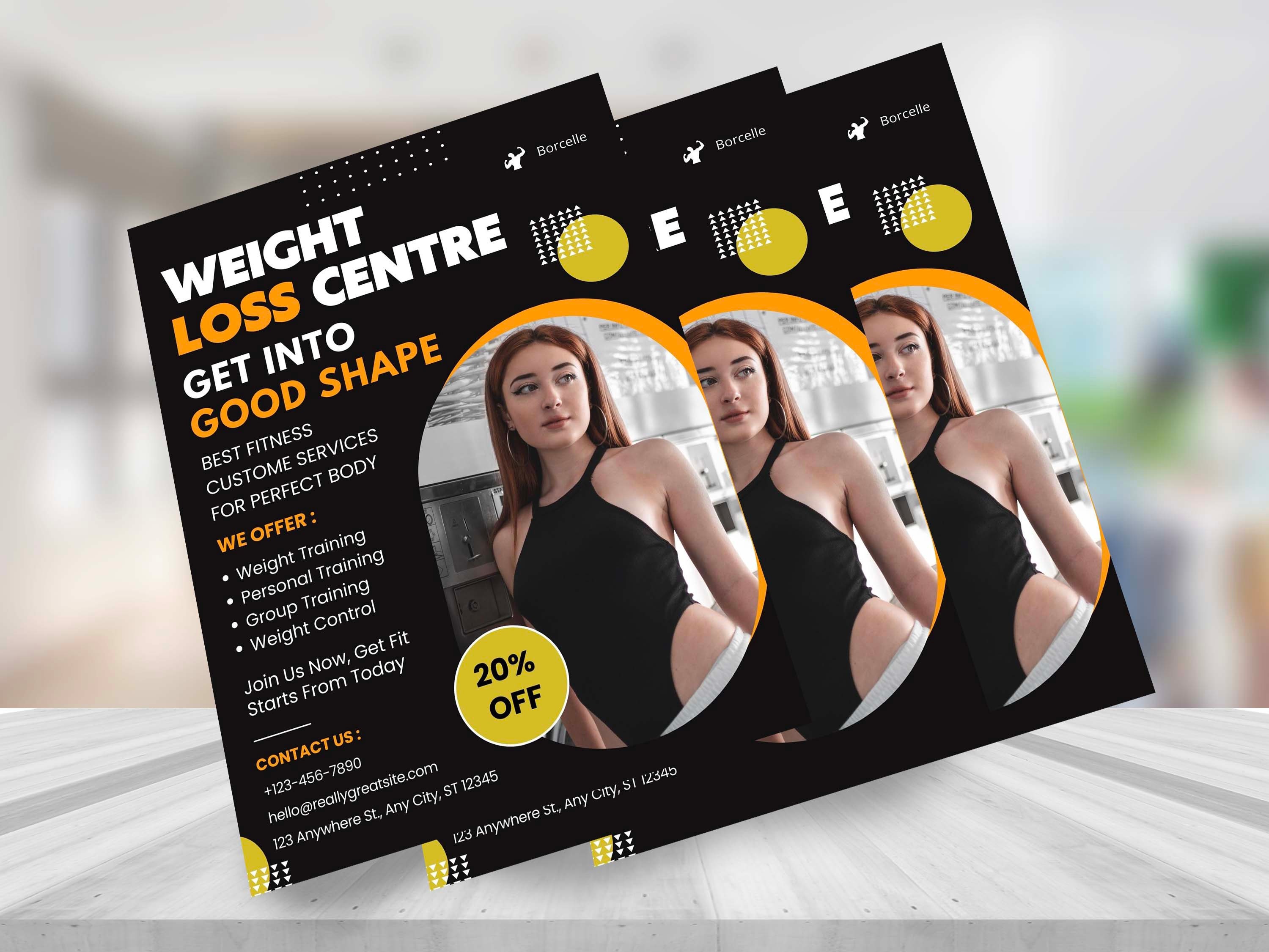 WEIGHT LOSE FLYER Diy, Editable Canva Template, Printable & Social ...