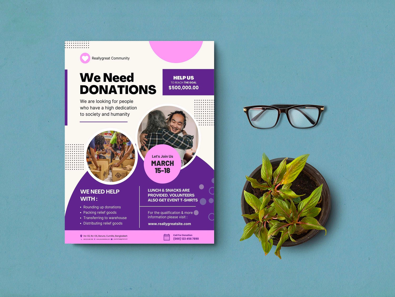 CHARITY FUNDRAISER FLYER Diy Editable Canva Template, Printable ...