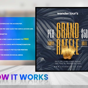 FOUNDRAISER FLYER DIY Editable Canva Template, Printable & Social Media ...