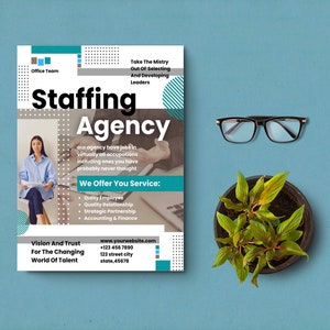 STAFFINF AGENCY FLYER Diy Editable Canva Template, Printable & Social ...