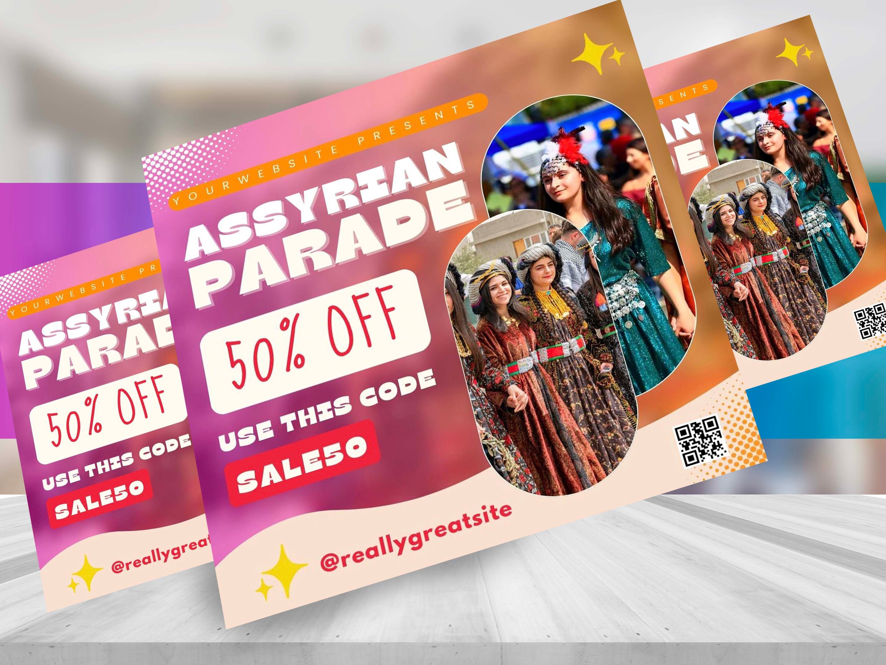 ASSYRIAN NEW YEAR Flyer Diy Editable Canva Template, Printable & Social Media, Sumerian ...