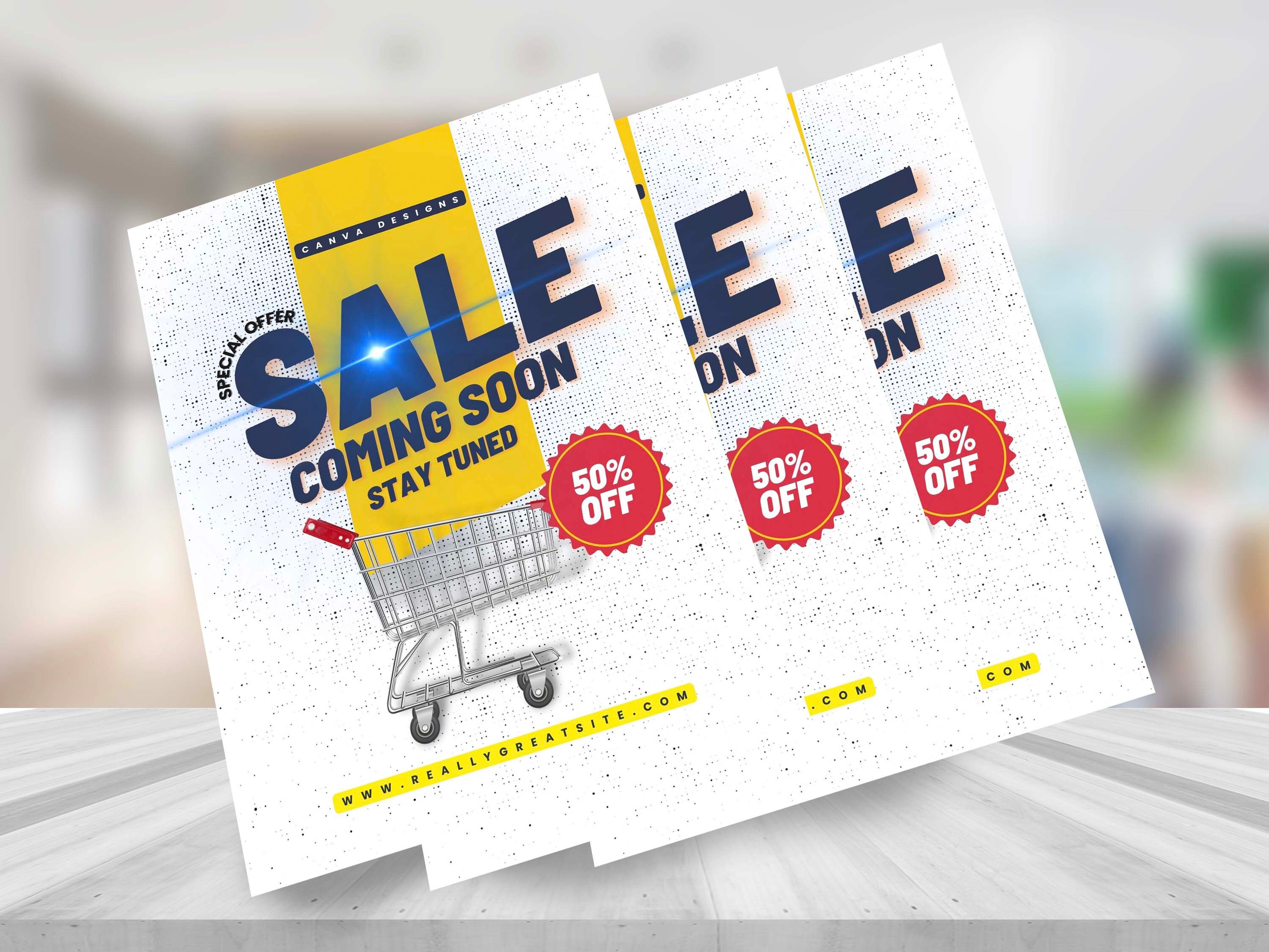 SALE FLYER TEMPLATE, Diy Editable Canva Template, Printable & Social ...