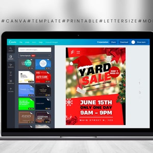 YARD SALE FLYER Diy Editable Canva Template, Printable & Social Media ...