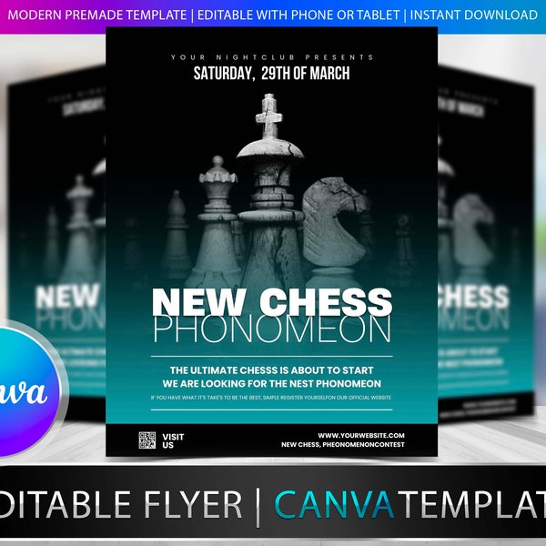 Chess Club Flyer - Etsy