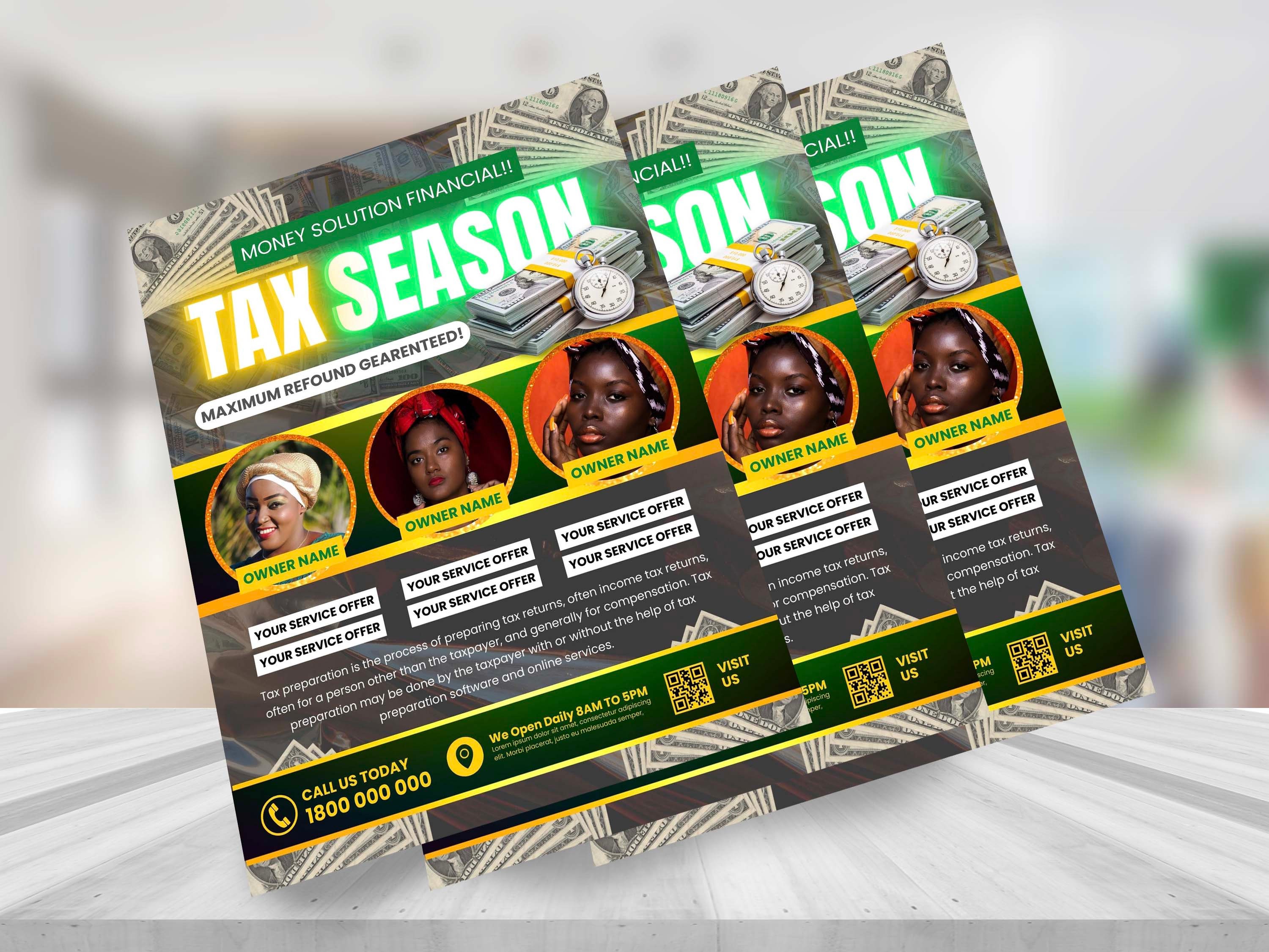 TAX PREPARATION FLYER Diy, Editable Canva Template, Printable & Social ...