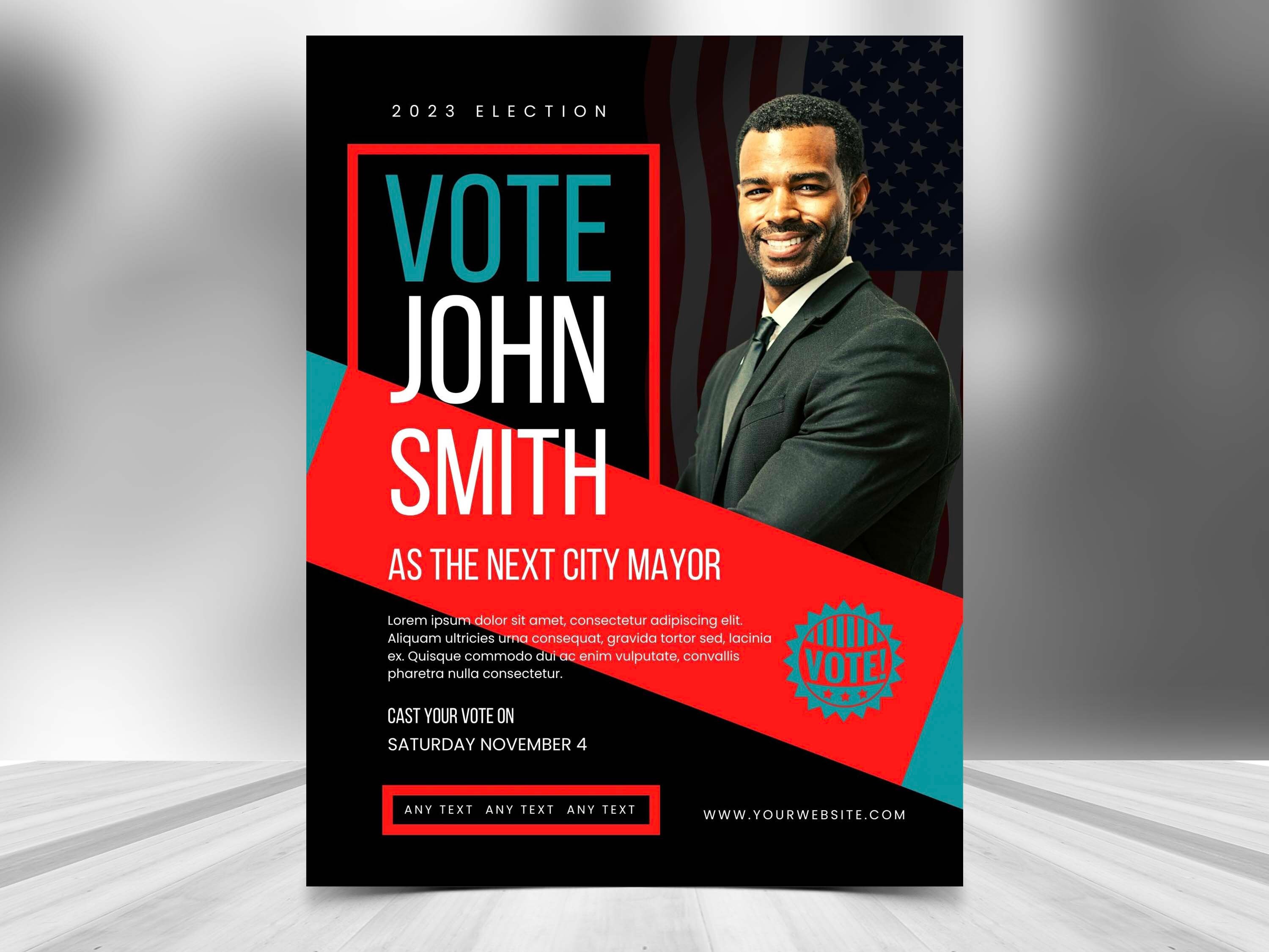 Election Campaign Poster Template