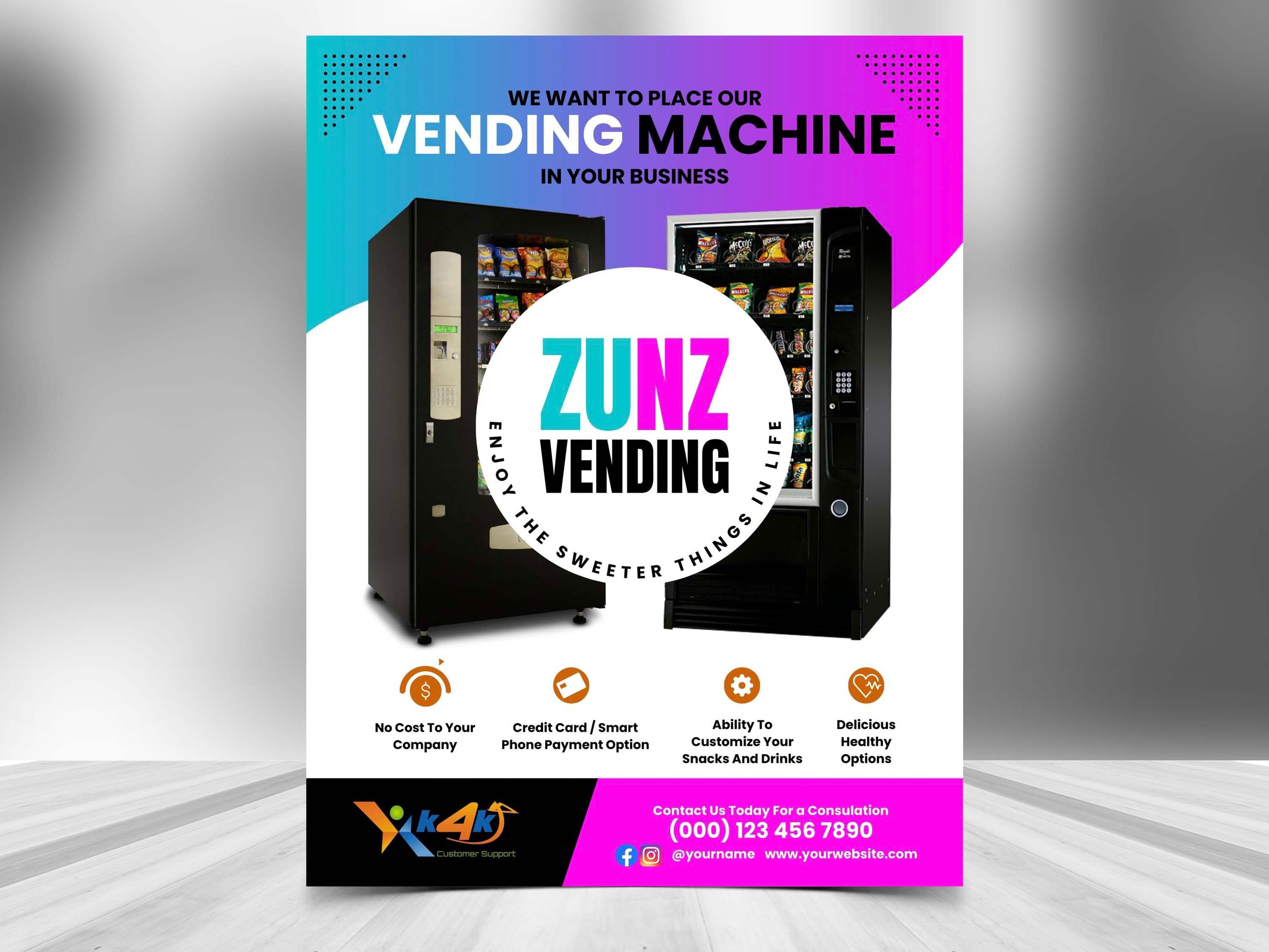 VENDING MACHINE FLYERS Diy Editable Canva Template, Printable & Social ...
