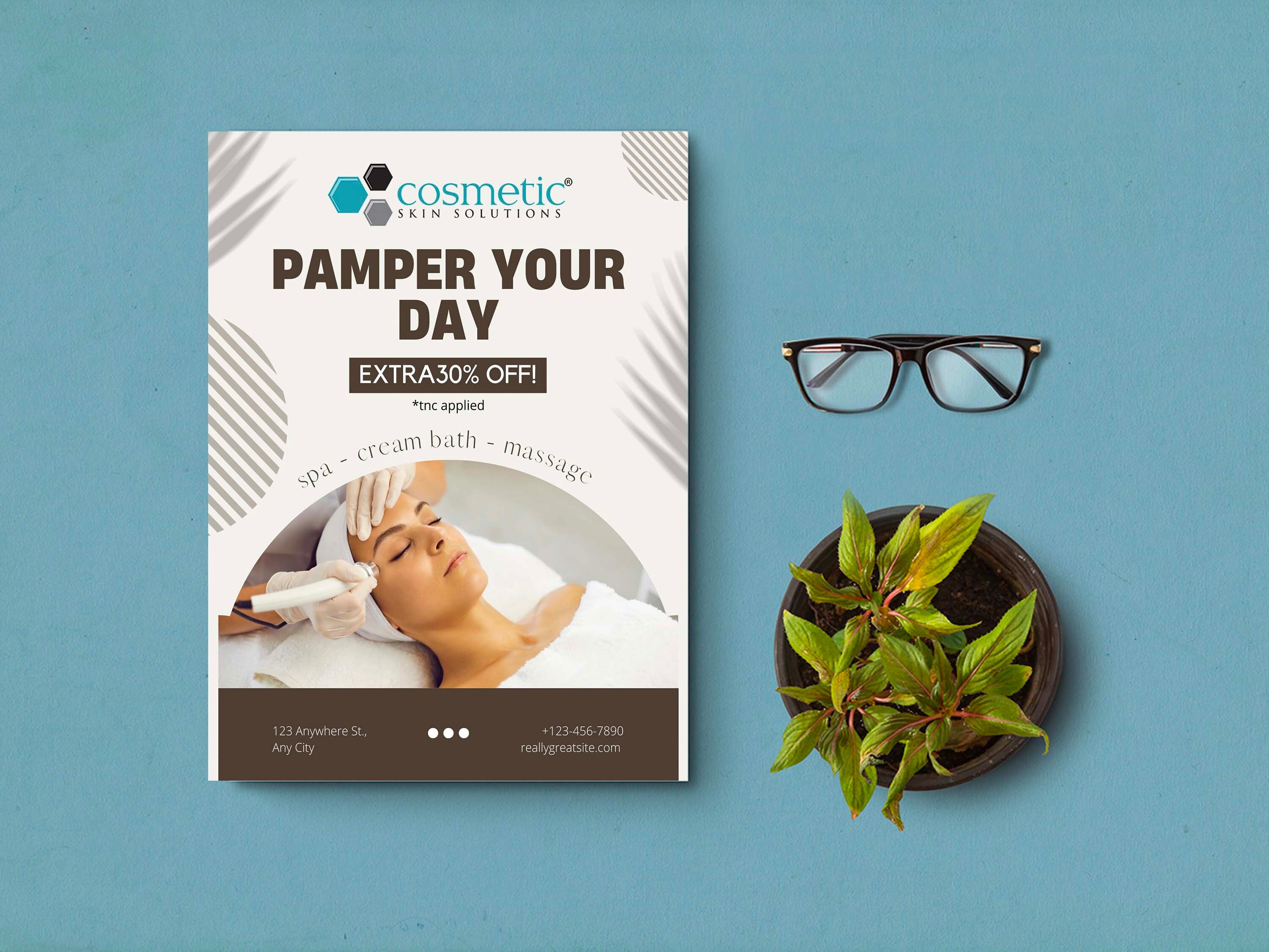 ACNE TREATMENT FLYER Diy Editable Canva Template, Printable & Social ...