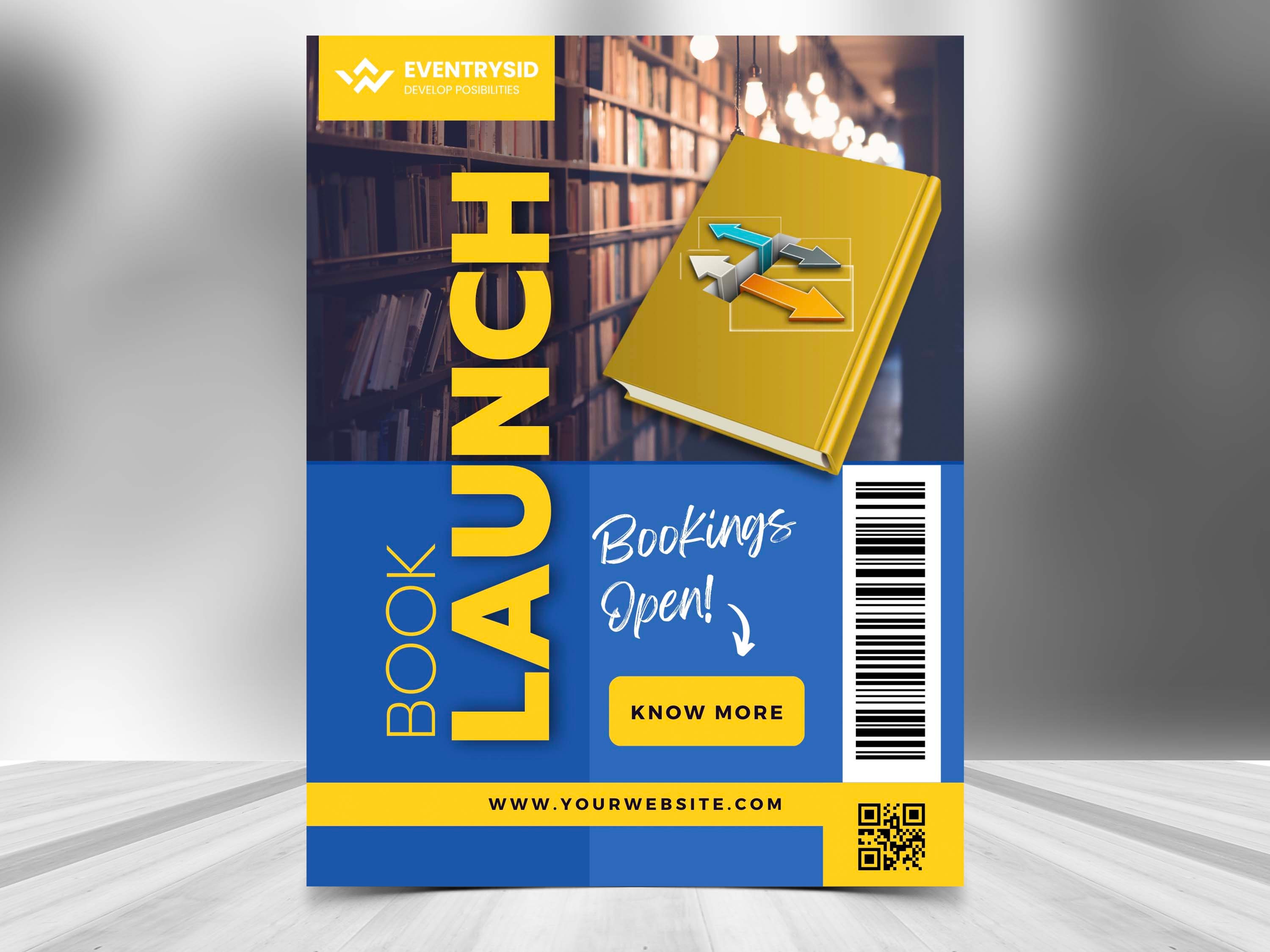 BOOK LAUNCH FLYER Diy Editable Canva Template, Printable & Social Media ...