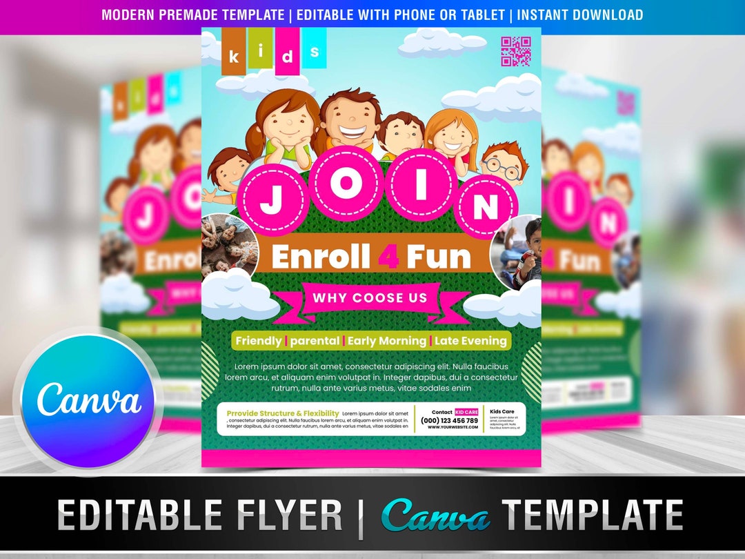 AFTER SCHOOL PROGRAM Flyer Diy Editable Canva Template, Printable ...