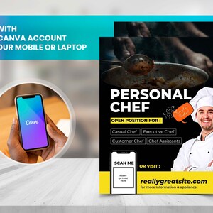 PERSONAL CHEF FLYER Diy, Editable Canva Template, Printable & Social ...