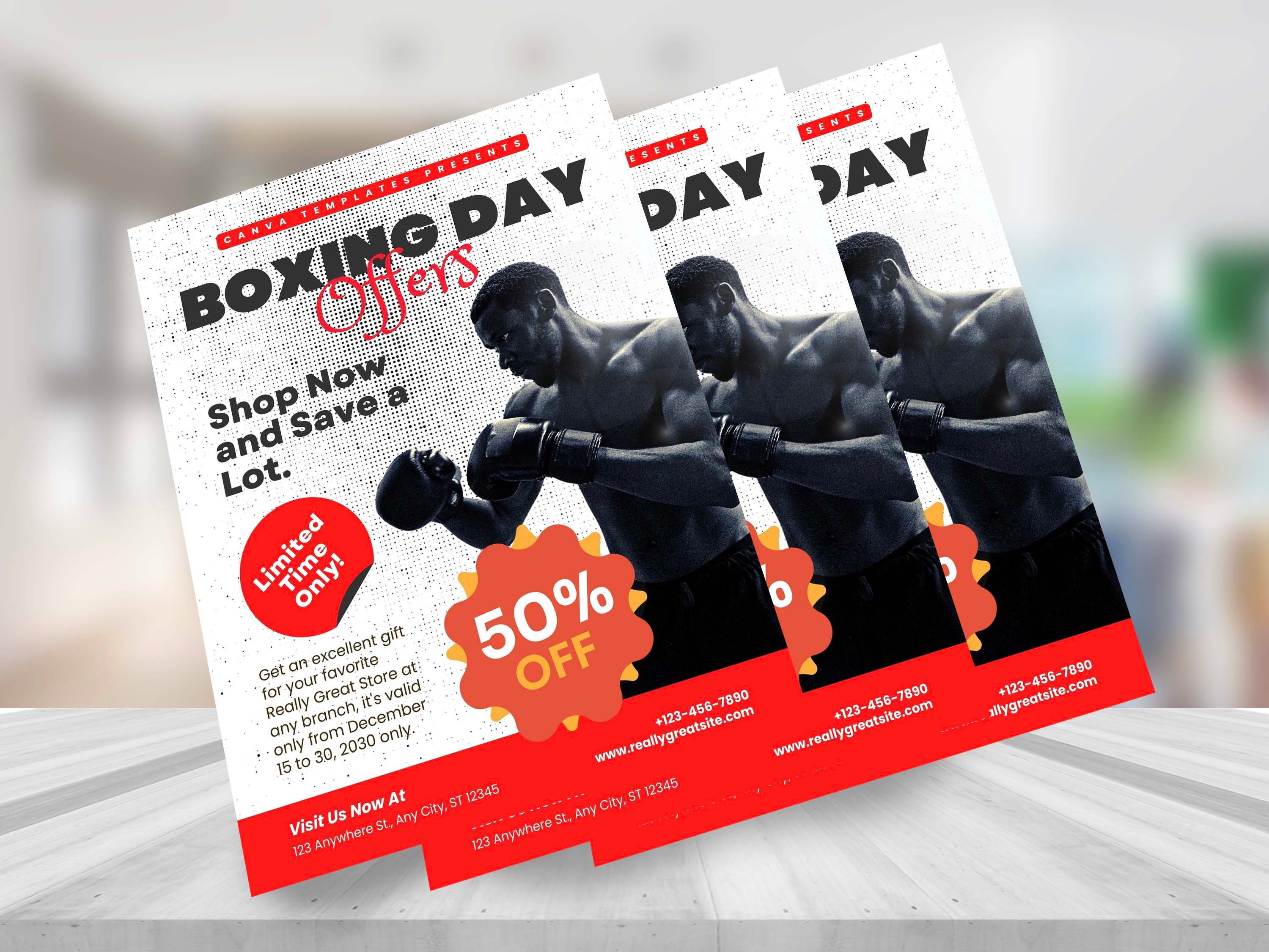 BOXING DAY FLYER Diy Editable Canva Template, Printable & Social Media ...