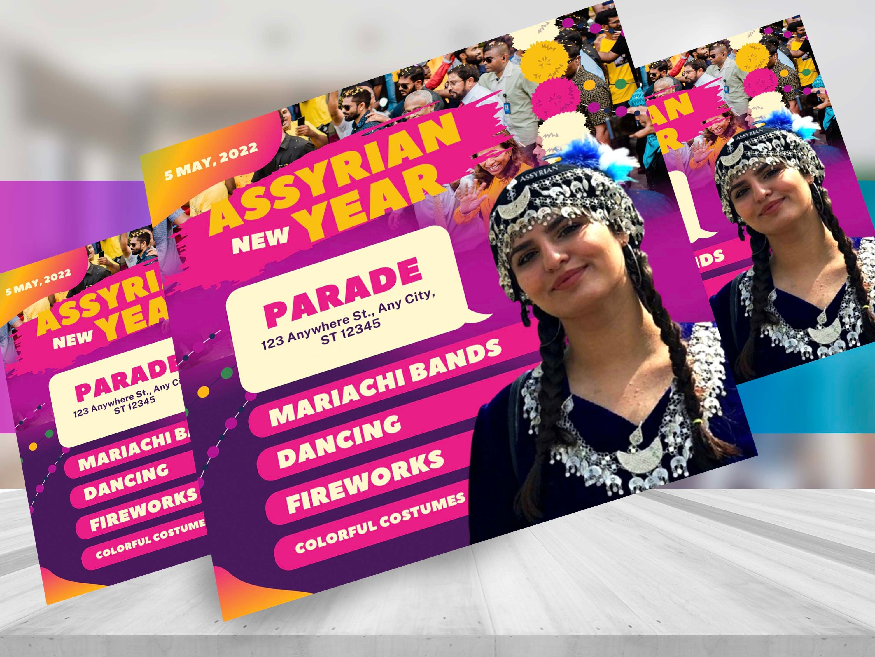 ASSYRIAN NEW YEAR Flyer Diy Editable Canva Template, Printable & Social ...