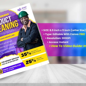 AIR DUCT CLEANING Flyer Diy Editable Canva Template, Printable & Social ...