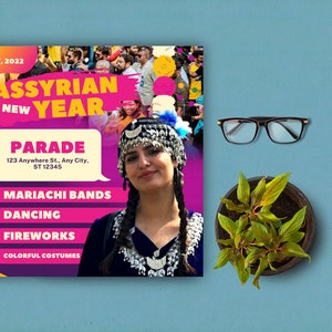 ASSYRIAN NEW YEAR Flyer Diy Editable Canva Template, Printable & Social ...