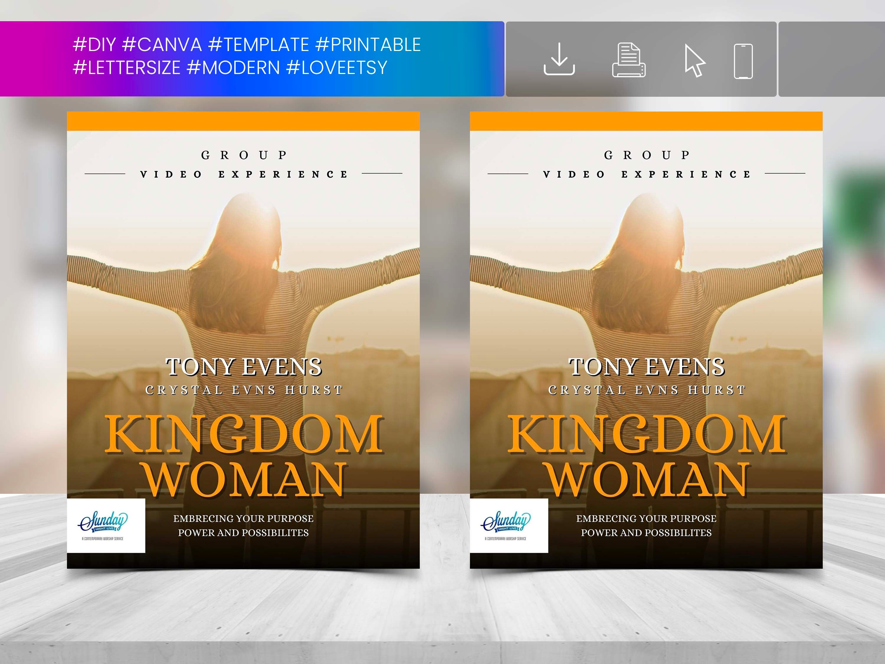 INITIAL SERMON FLYER Diy Editable Canva Template, Printable & Social ...