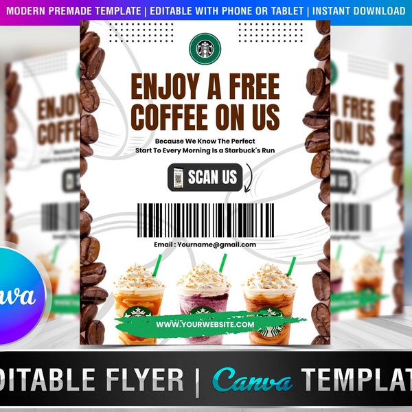 Starbucks Social Media Template - Etsy