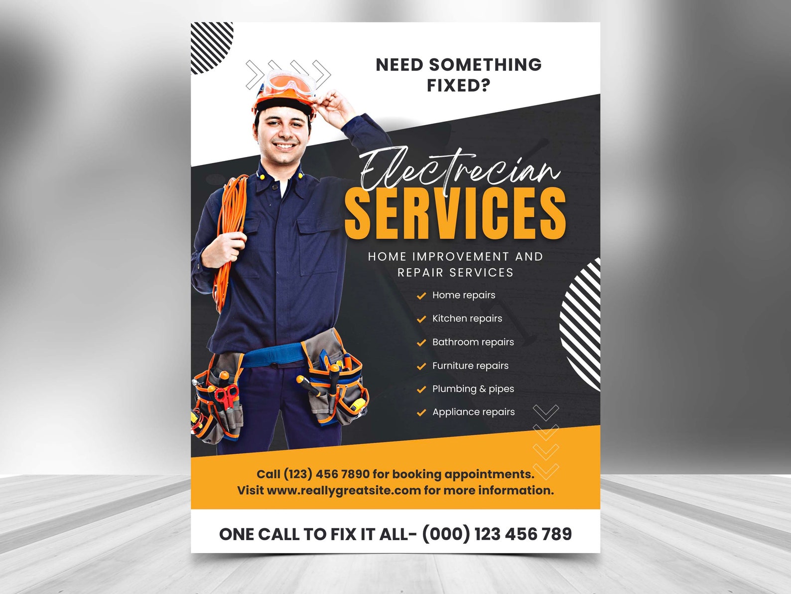 ELECTRICAL CONTRACTOR FLYERS Diy Editable Canva Template, Printable ...