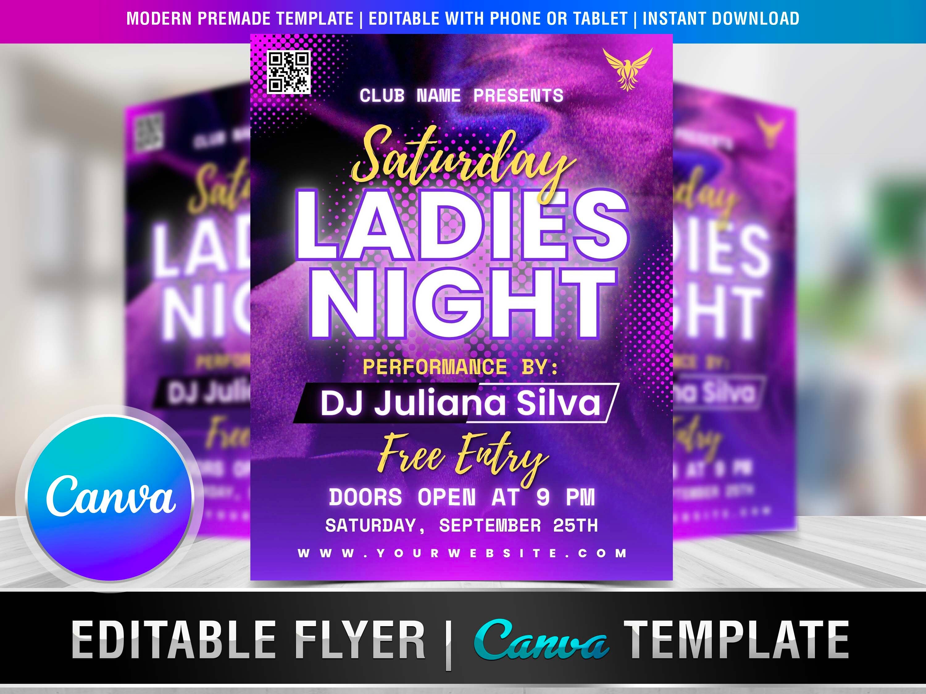 Ladies Night Blank Templates