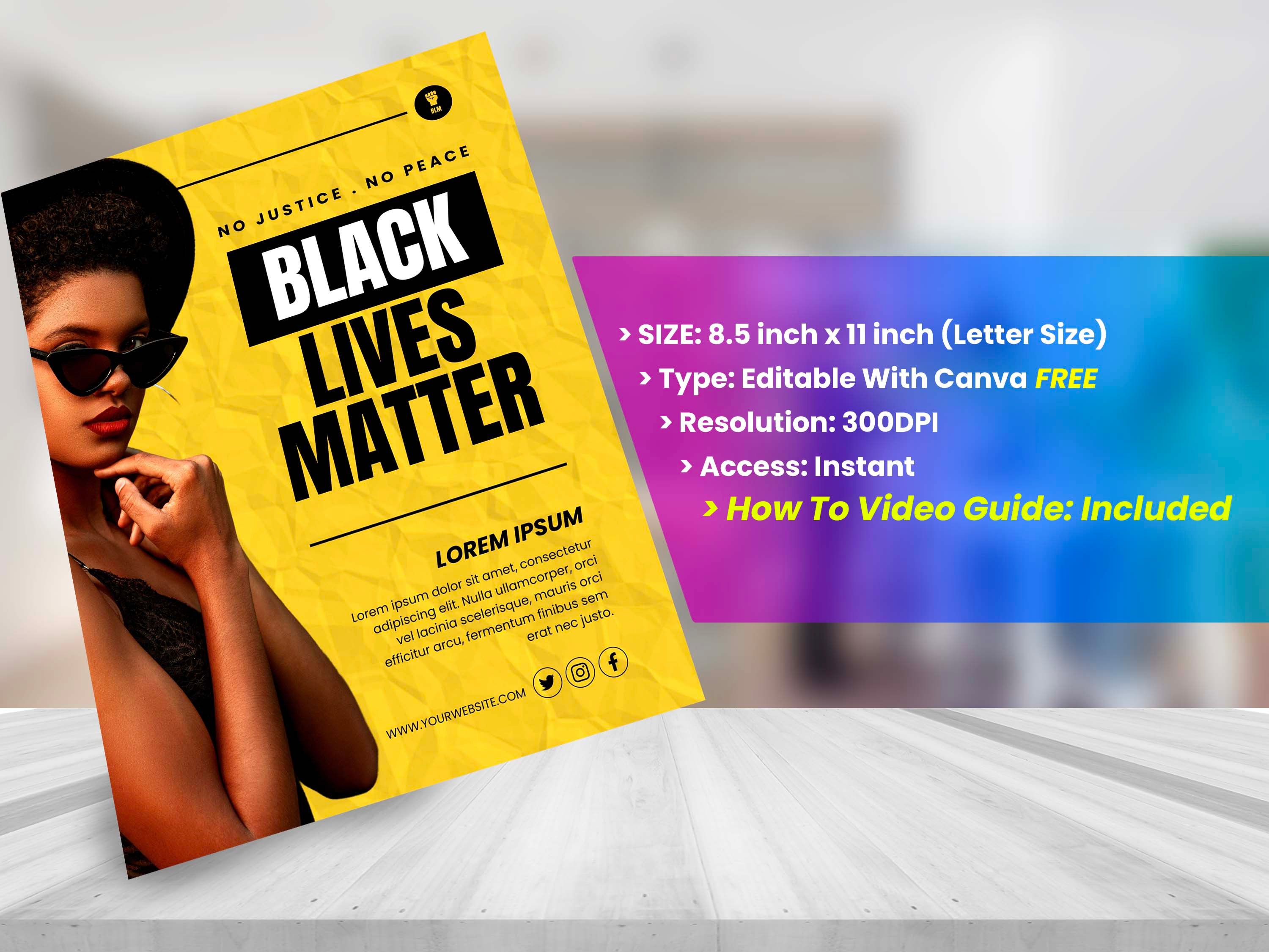 BLACK HISTORY MONTH Flyer Diy Editable Canva Template, Printable ...