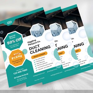AIR DUCT CLEANING Flyer Diy Editable Canva Template, Printable & Social ...