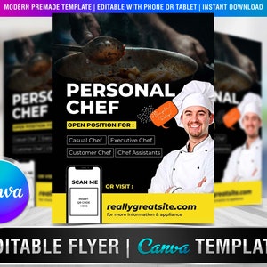 PERSONAL CHEF FLYER Diy, Editable Canva Template, Printable & Social ...