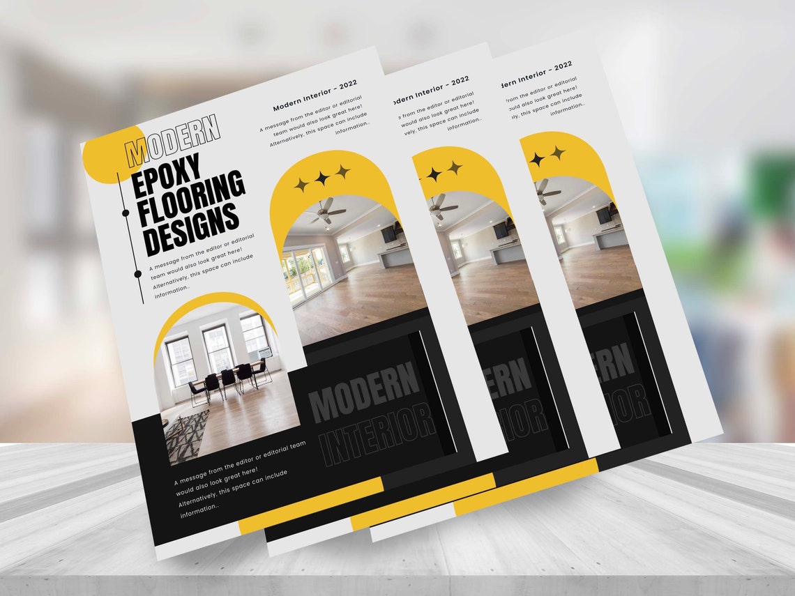 EPOXY FLOORING FLYER Diy Editable Canva Template Printable & - Etsy