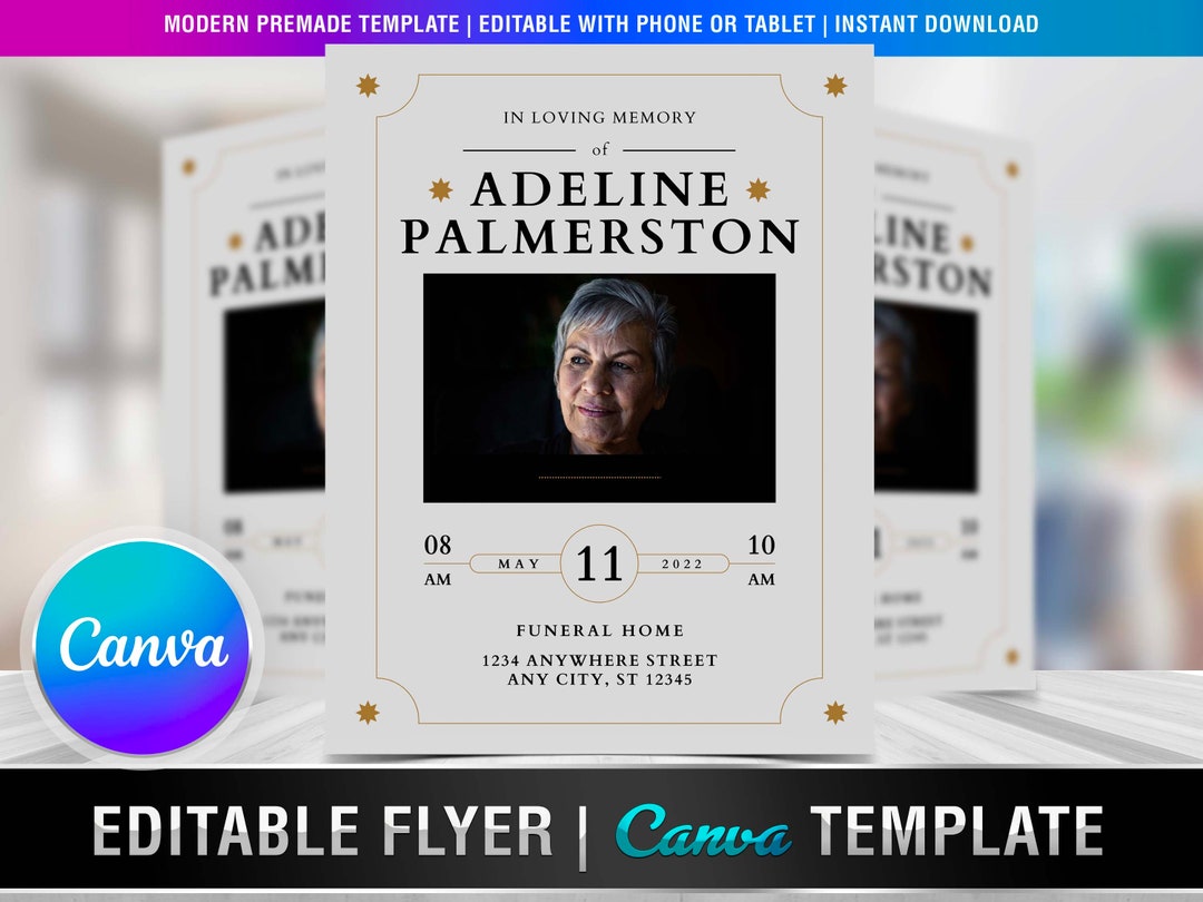 MEMORY FLYERS DIY Editable Canva Template, Printable & Social Media, in ...