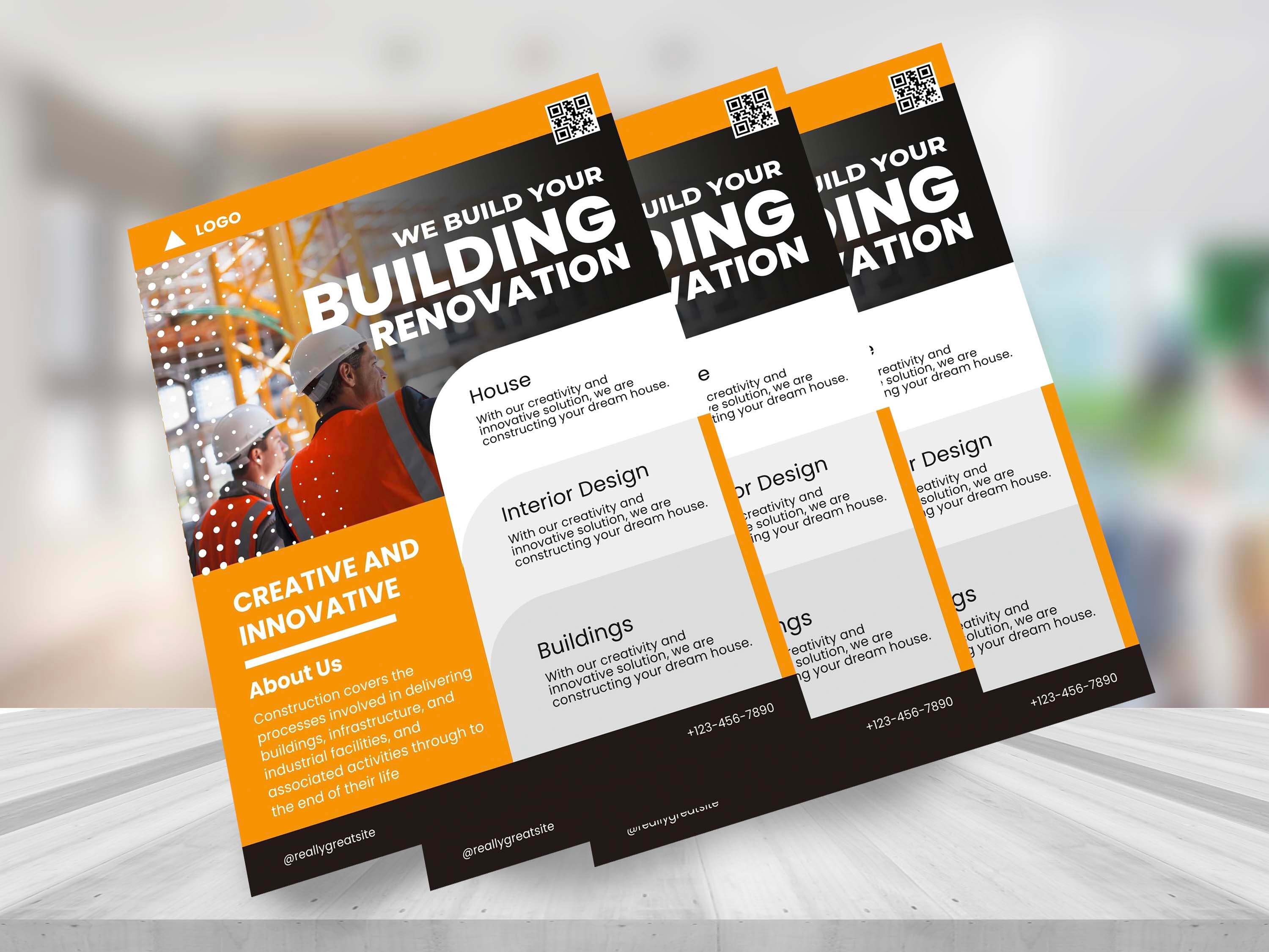 BUILDING RENOVATION FLYER Diy Editable Canva Template, Printable ...
