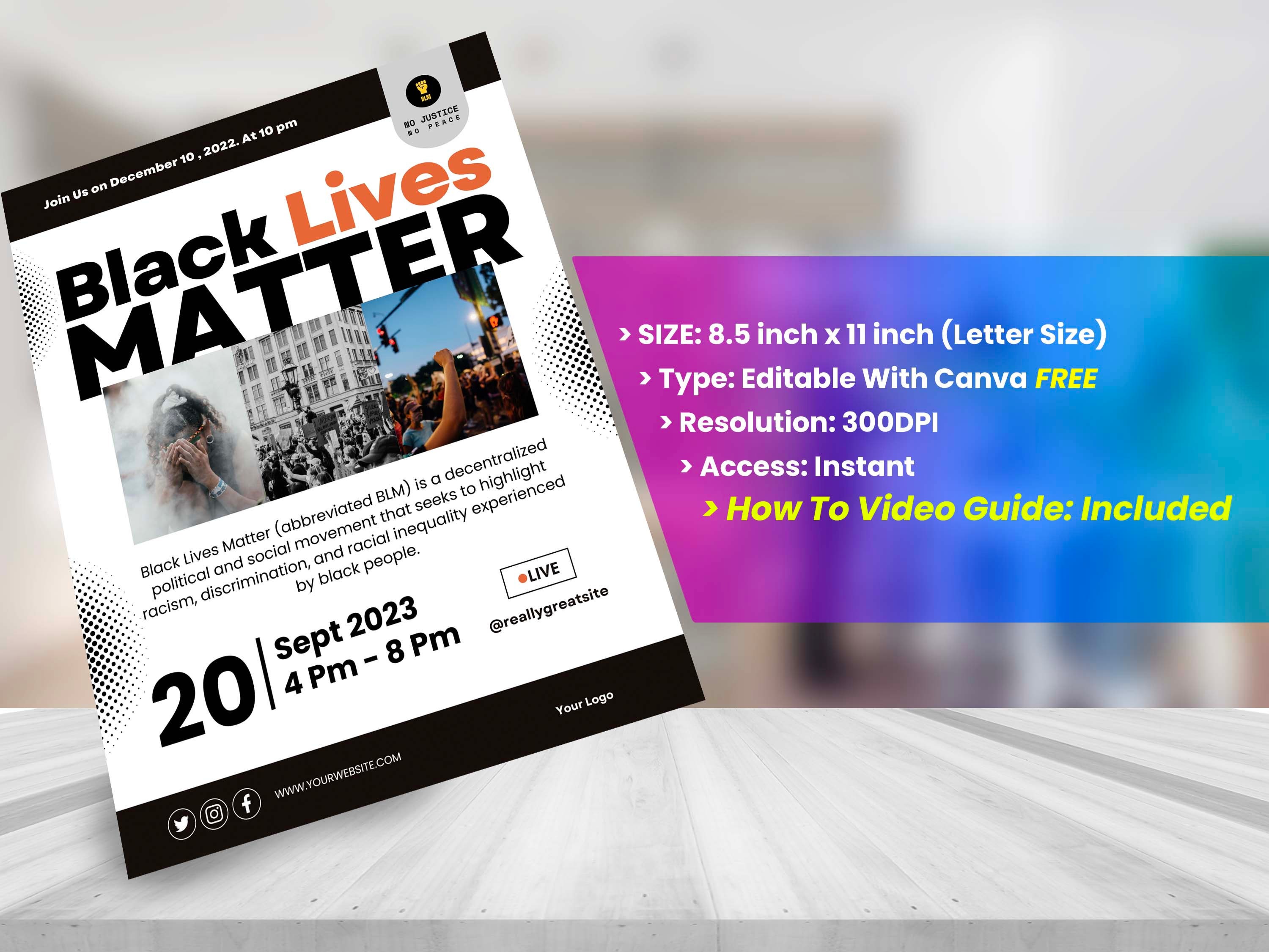 BLACK HISTORY MONTH Flyer Diy Editable Canva Template, Printable ...