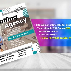 STAFFINF AGENCY FLYER Diy Editable Canva Template, Printable & Social ...