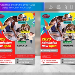 MONTESSORI FLYER DIY Editable Canva Template, Printable & Social Media ...