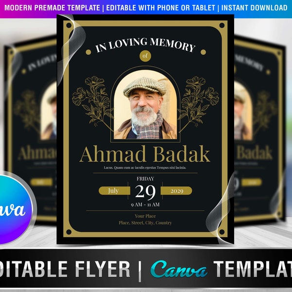 In Loving Memory Flyer - Etsy