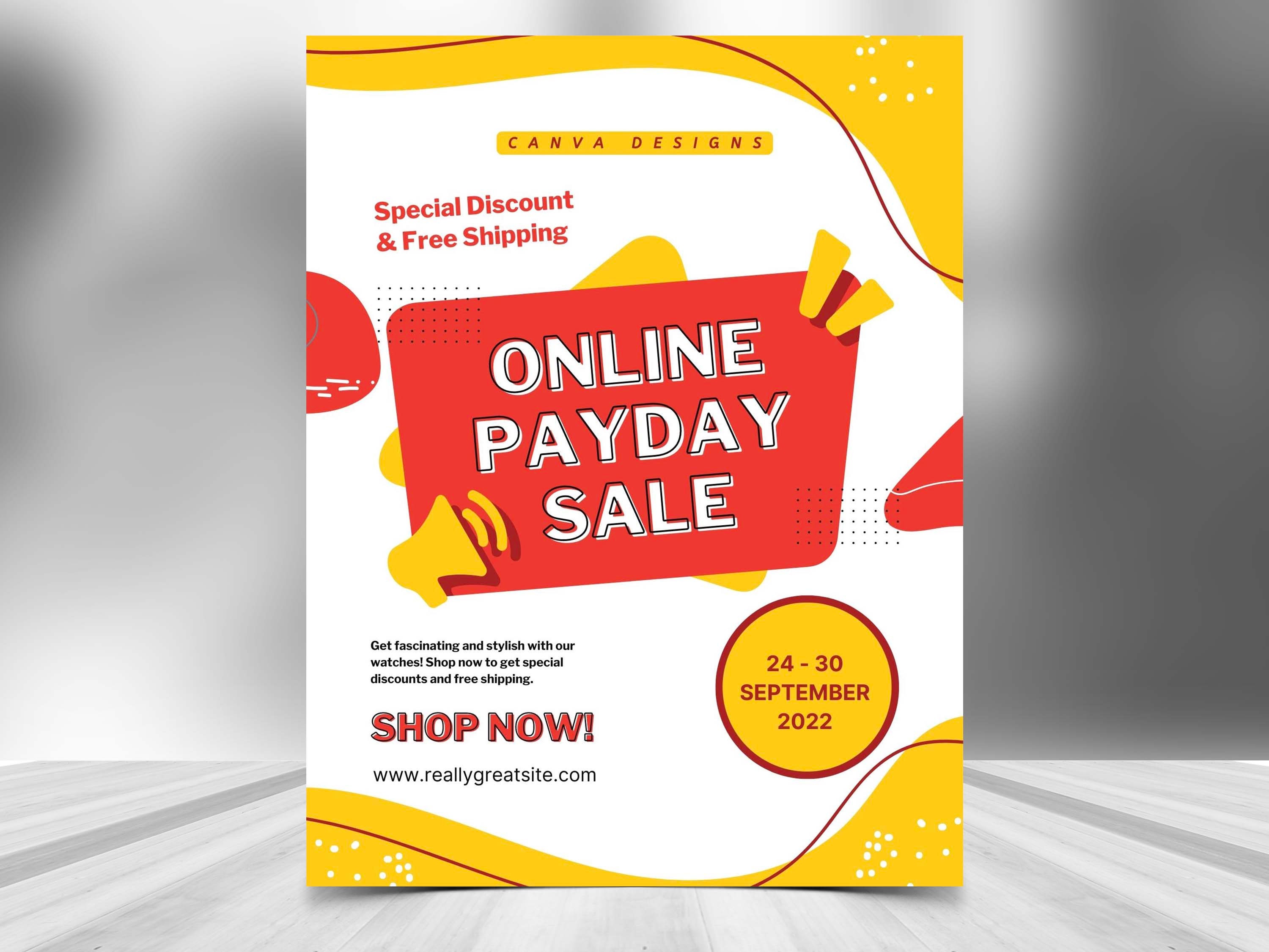 SALE FLYER TEMPLATE, Diy Editable Canva Template, Printable & Social ...