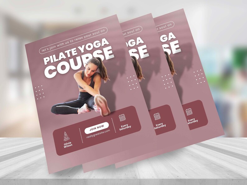 PILATE FLYER DIY Editable Canva Template, Printable & Social Media ...