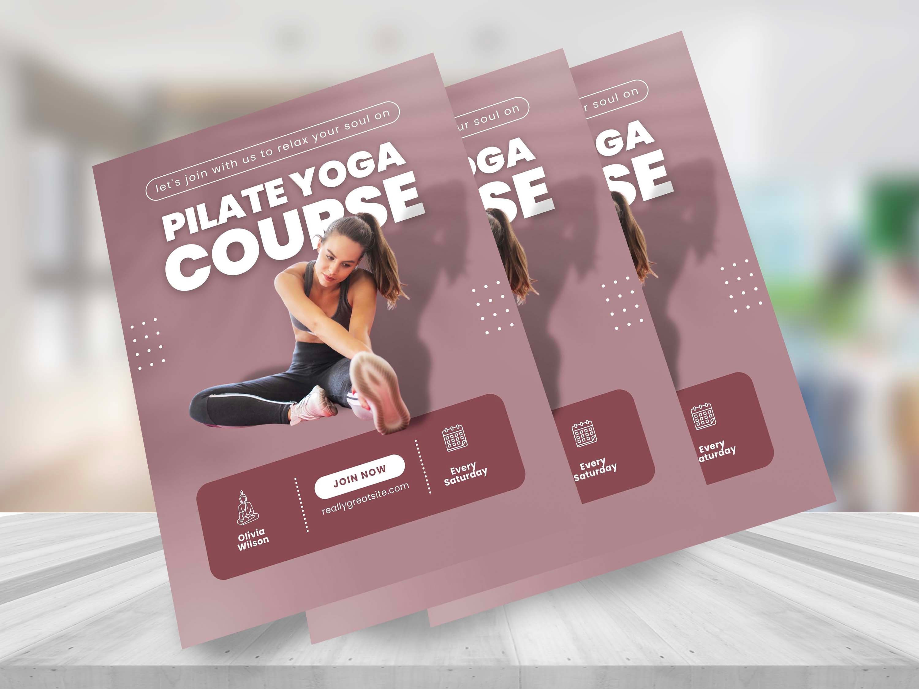 PILATE FLYER DIY Editable Canva Template, Printable & Social Media ...