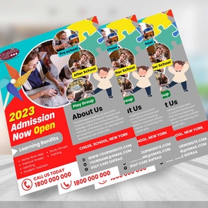 MONTESSORI FLYER DIY Editable Canva Template, Printable & Social Media ...